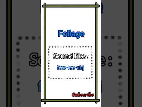 How To Pronounce Foliage || Learn English Pronunciation