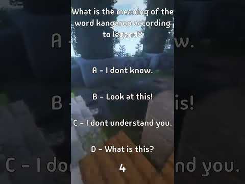 What is the meaning of the word kangaroo according to legend?