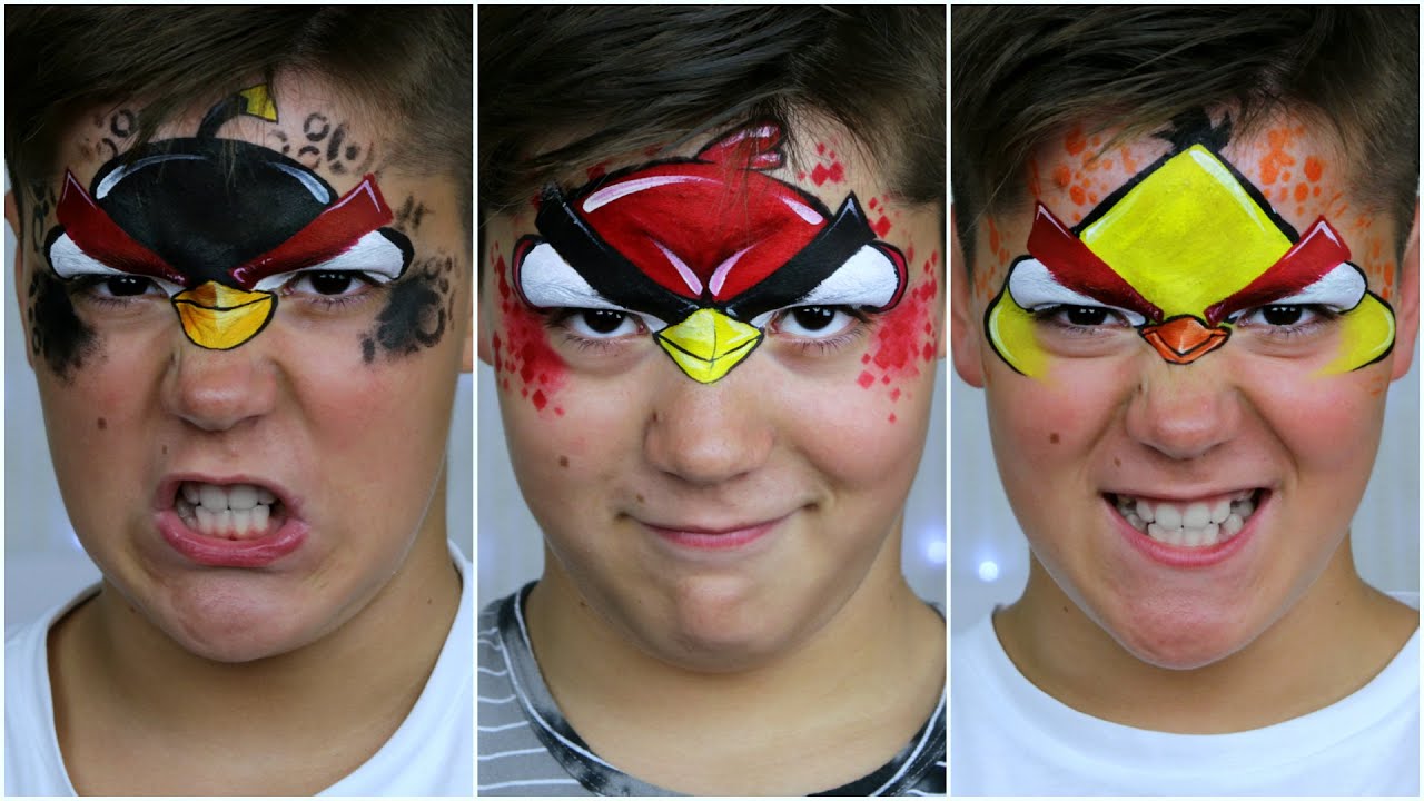 Angry Birds — Face Painting & Makeup Tutorial for Kids