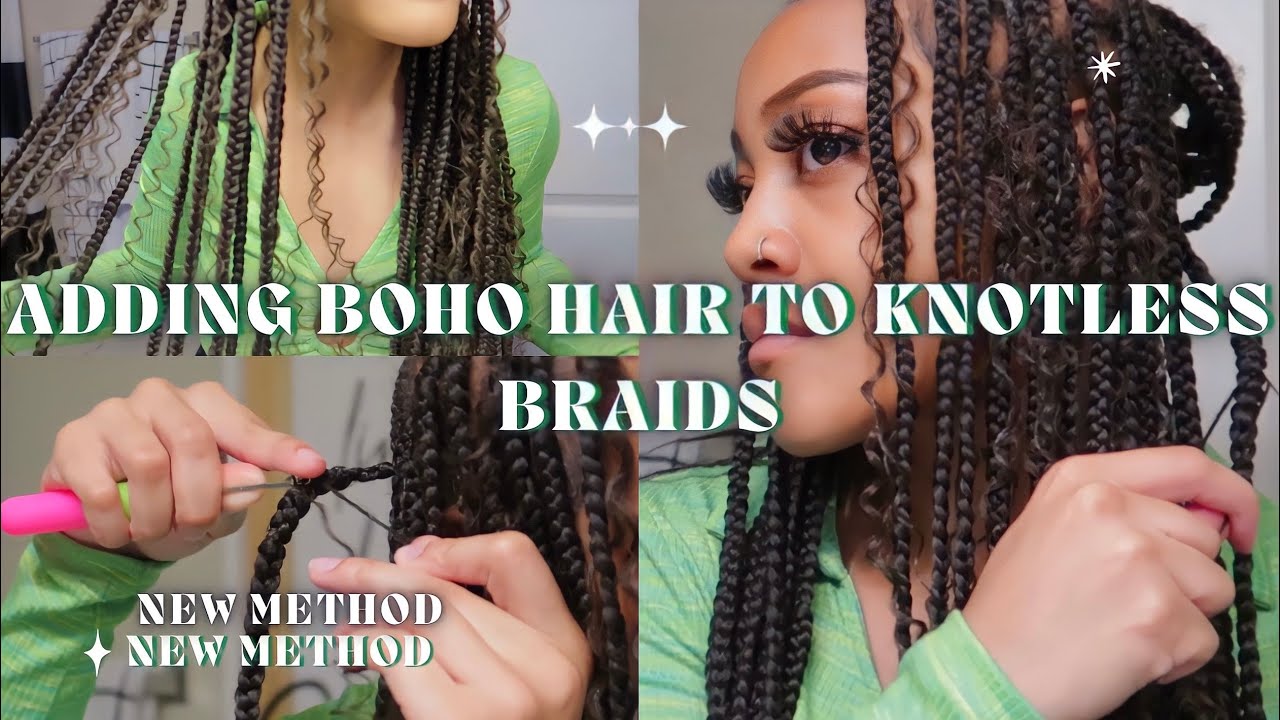 Revamping Old Knotless Braids | How to Get Boho Curls Using Crochet Method