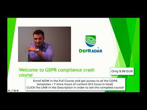 Learn GDPR Data Protection Compliance from scratch with practical templates