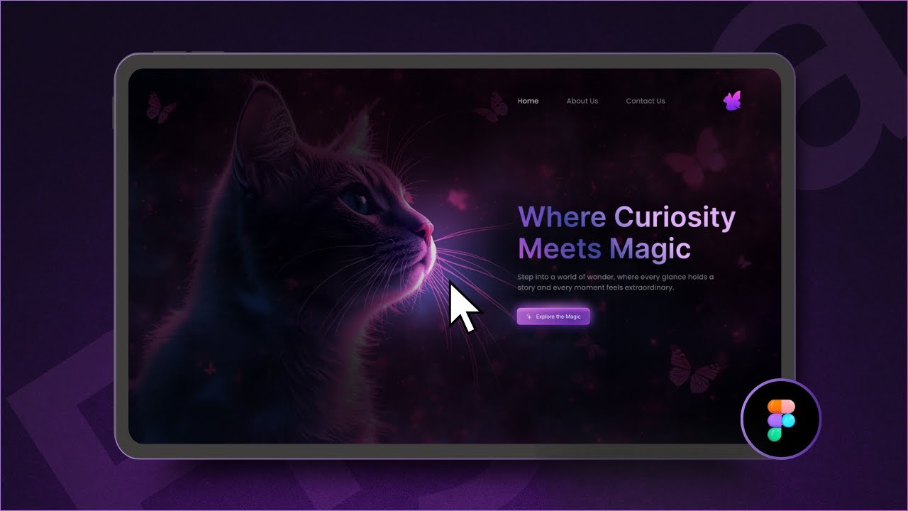 Cursor glow hover effect in figma | Easy tutorial #figma #uidesignlearning #hovereffects #cursor
