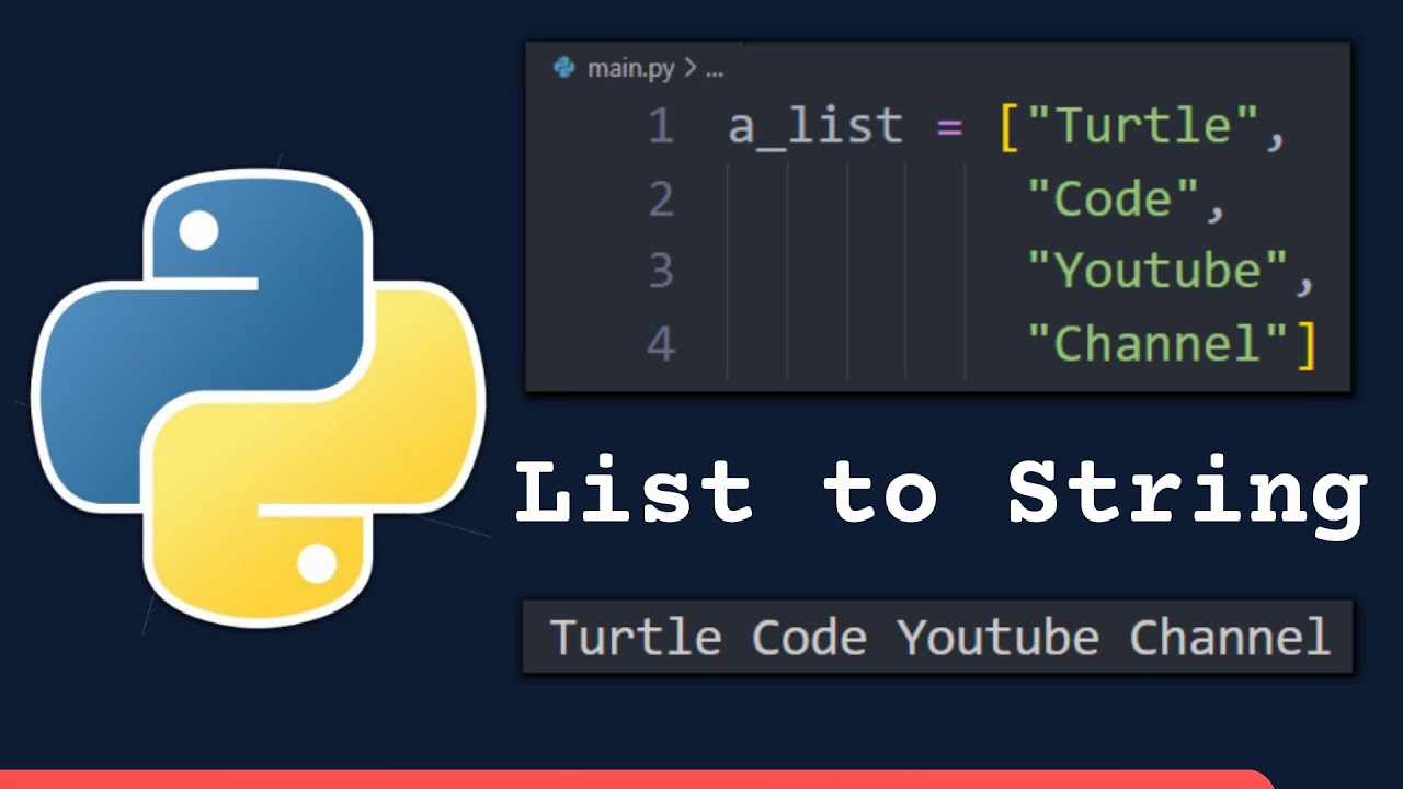 How to Convert List to String in Python