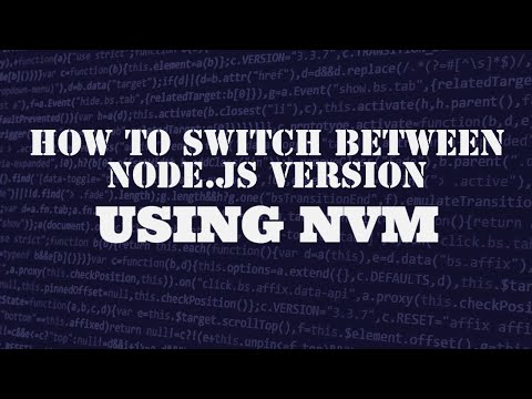 How to switch between node versions using NVM