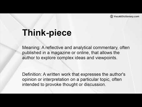 Think-piece Meaning