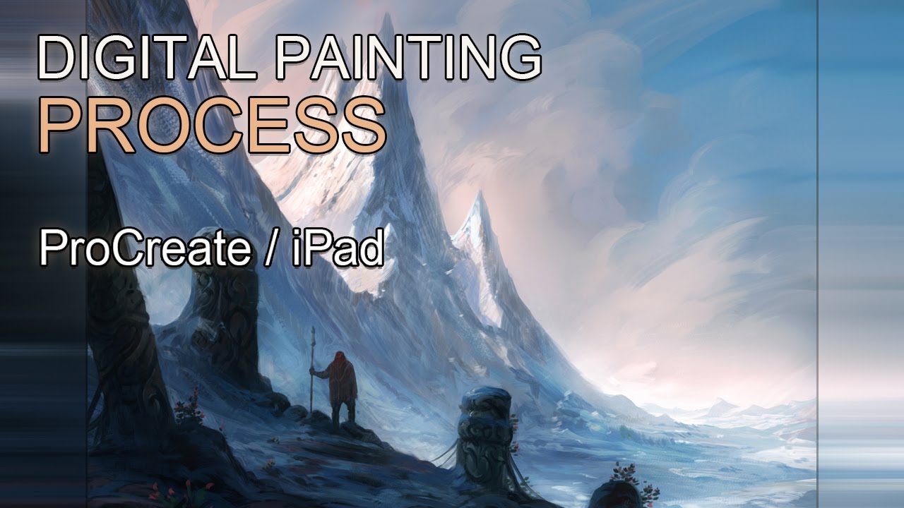 Procreate Digital Painting Process- Cold Journey - TimeLapse