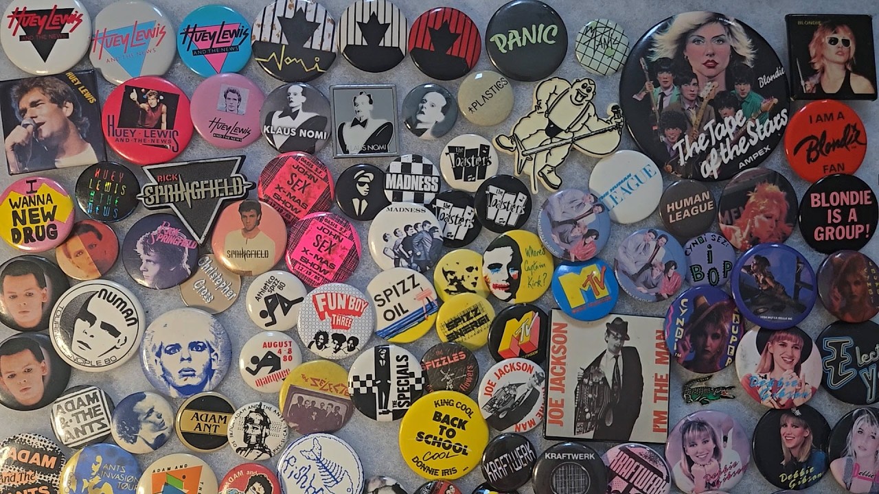 My Pinback Button Collection Part 2: More 80s! - Badges Pins Buttons