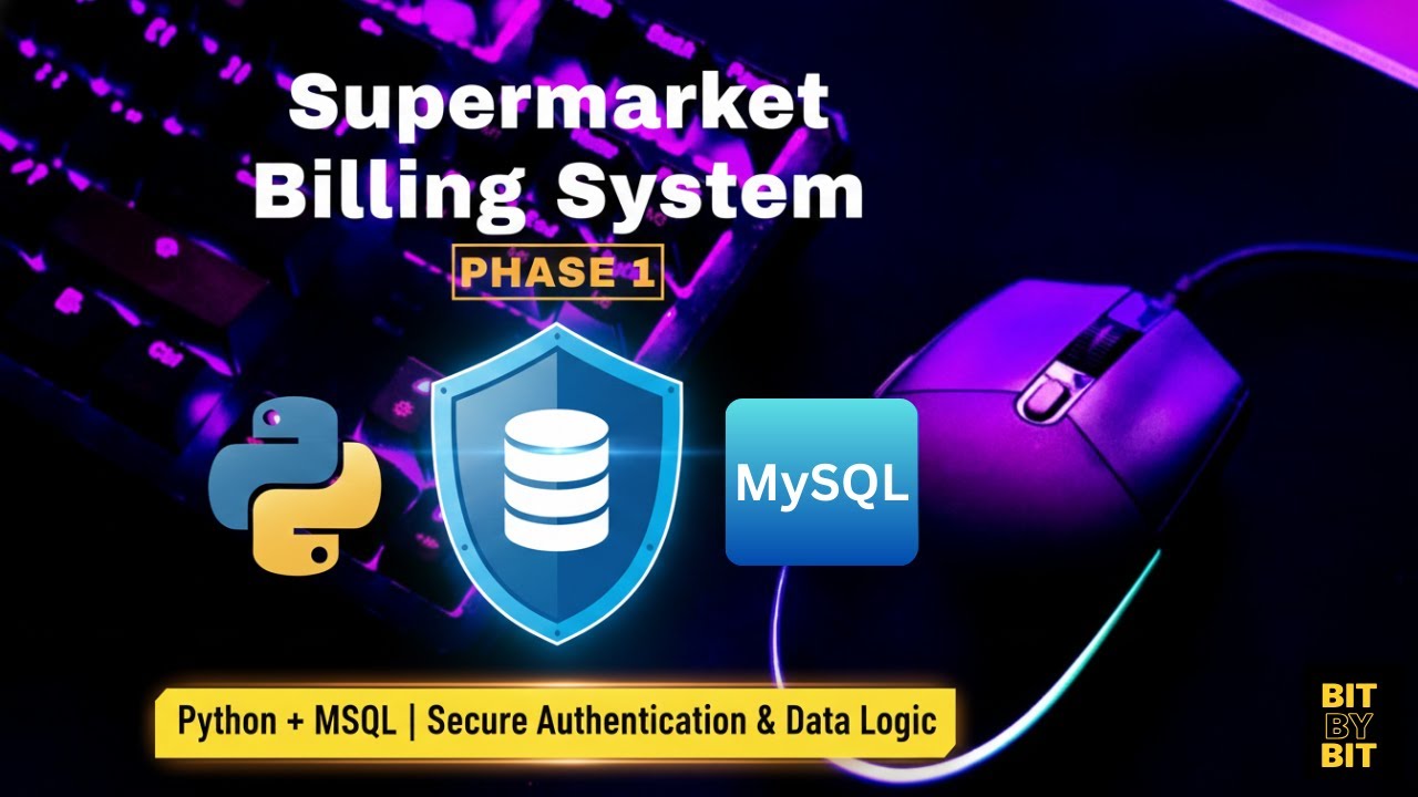Building a Supermarket Billing System with Python & MySQL | Phase 1: Customer Auth & Database Setup