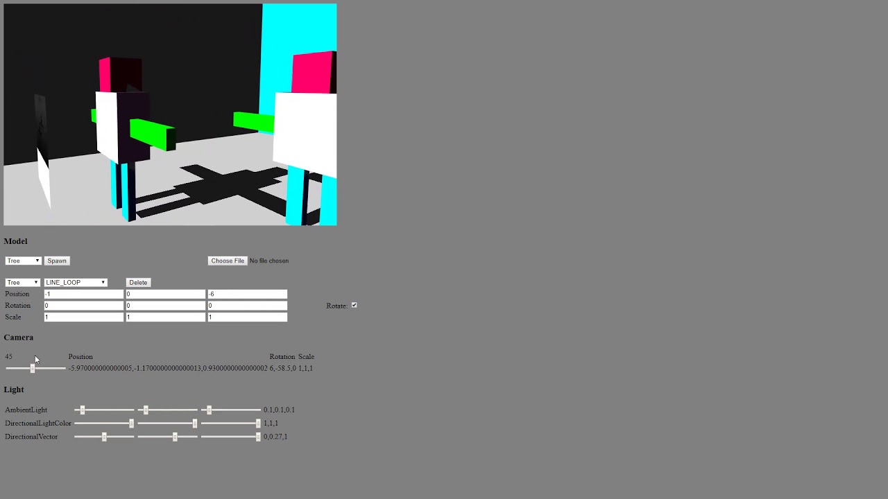 WebGL .OBJ loader with shadow mapping