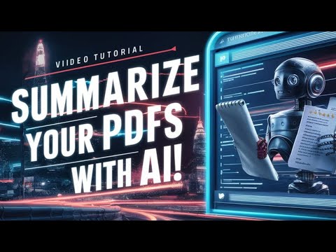 How To SUMMARIZE a PDF Document using AI for FREE!!!