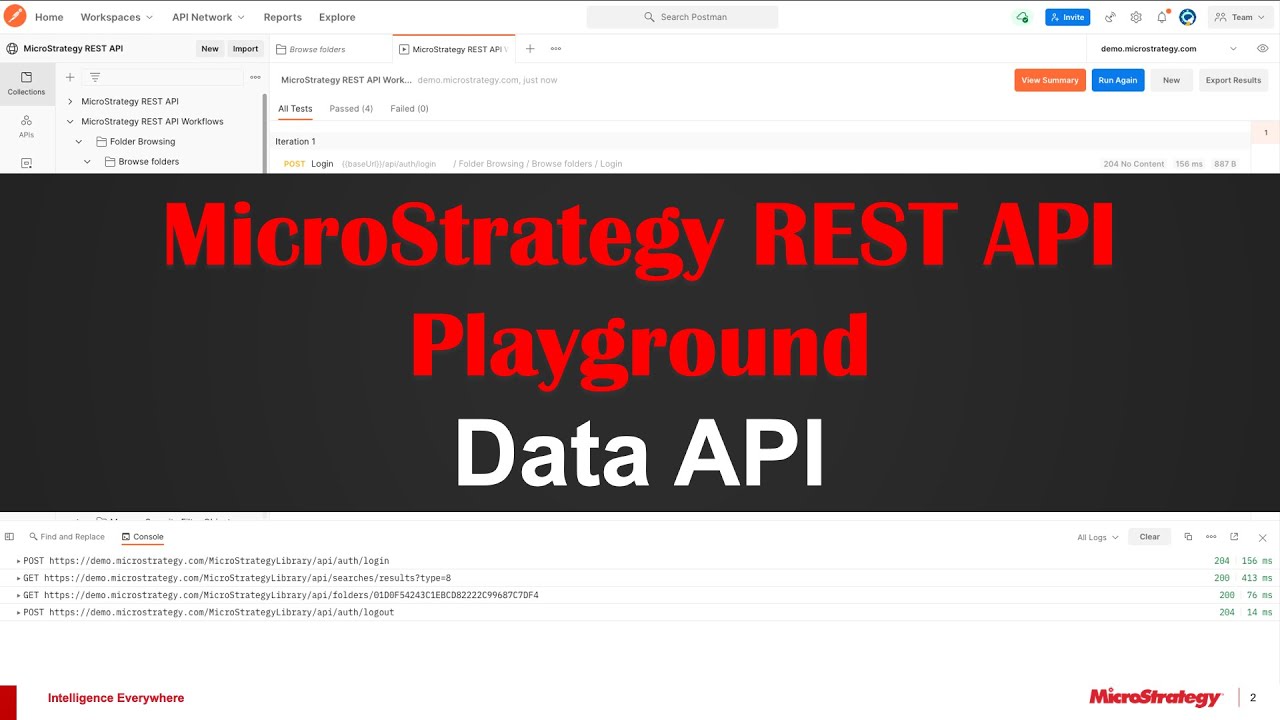 Using MicroStrategy Data API