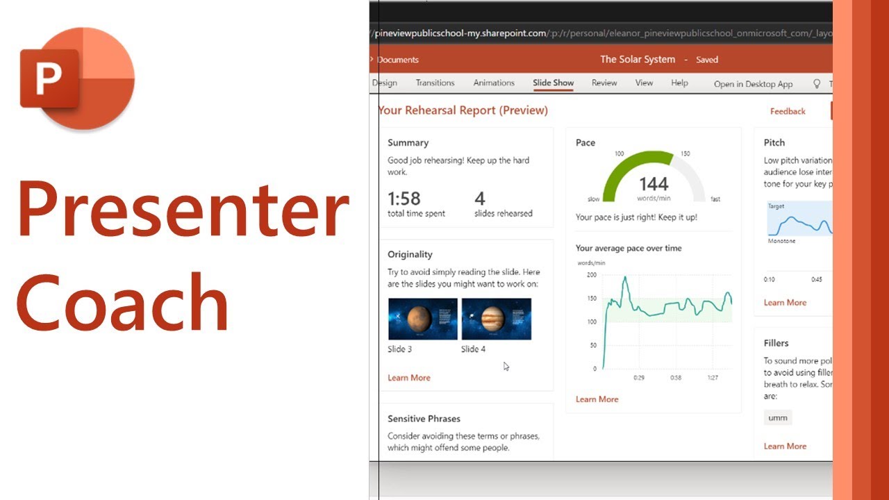 How to use Presenter Coach in PowerPoint for the web