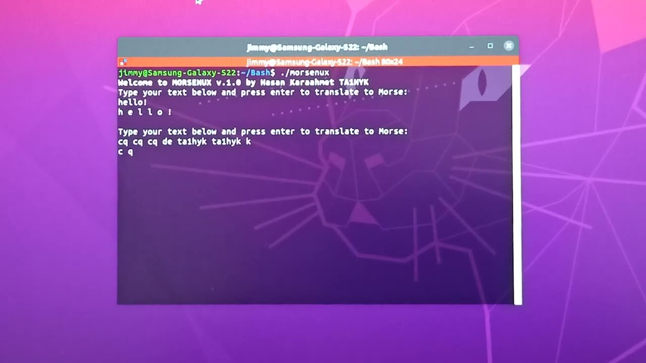 MORSENUX - Morse Code Translator for Linux