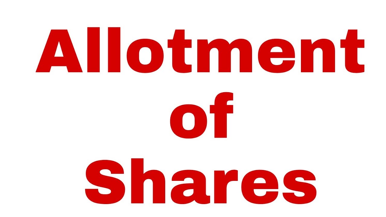 Meaning of Allotment of Shares #hsc2022