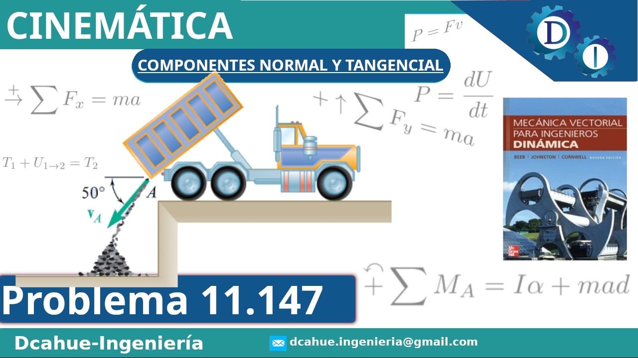 Normal and tangential acceleration components | Kinematics | Beer and Johnston | Exercise 11.146