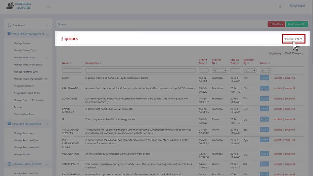 CICOD WFM How To Setup A Queue