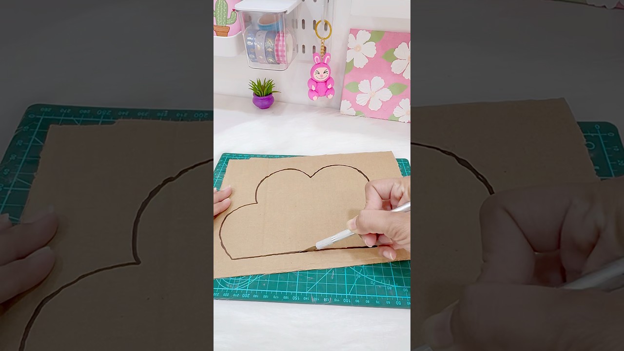 DIY Cloud Lamp ☁️✨ | Easy Crafts | Room Decor Idea #diy #craft #trending #viral #shorts