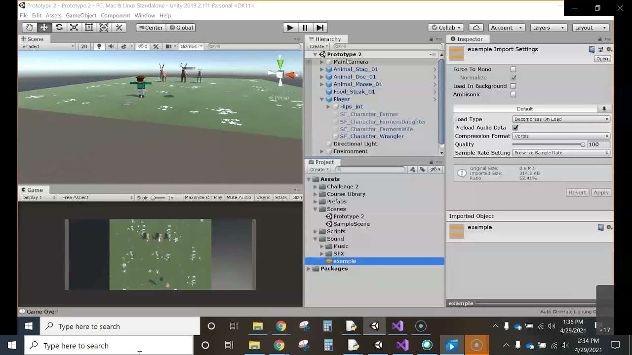 Add Sound to Prototype 2 - Unity
