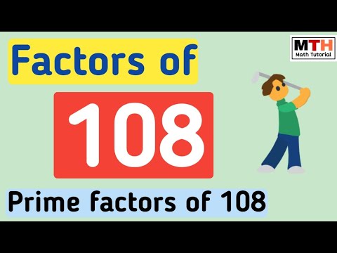 Factors of 108 | Prime factors of 108 | Math Tutorial