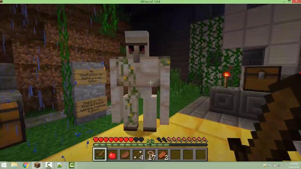Minecraft Python Temple Lesson #8
