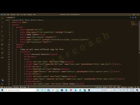 Different tags used in Form|Learn HTML