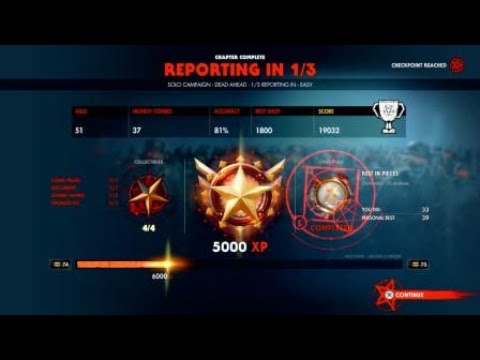Zombie Army 4: Dead War 2500 - 6000 exp run