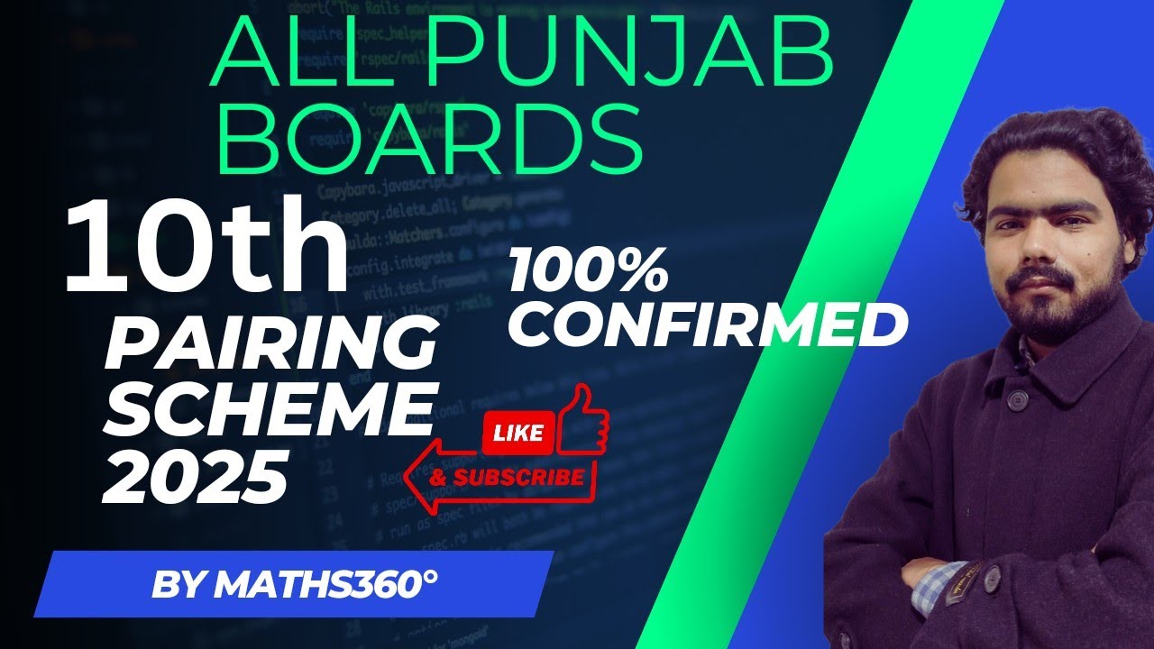 10th class maths pairing scheme 2025