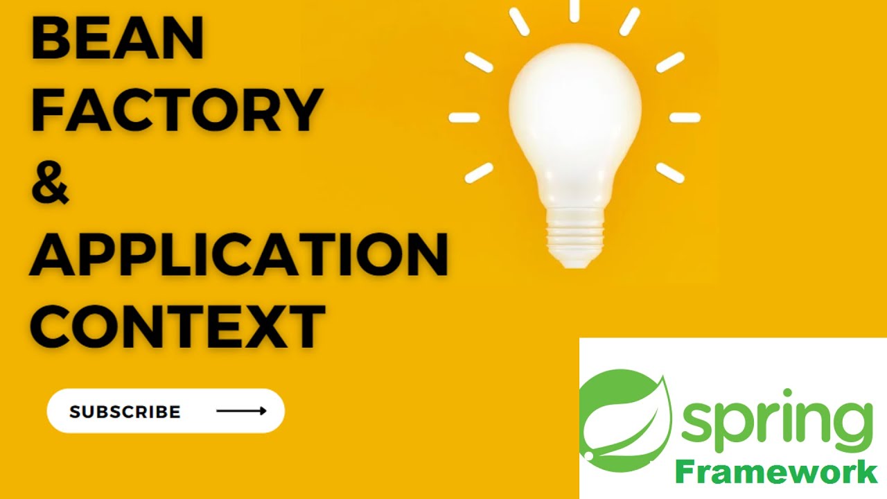 BeanFactory and Application Context in Spring Framework with Live Examples #springframework