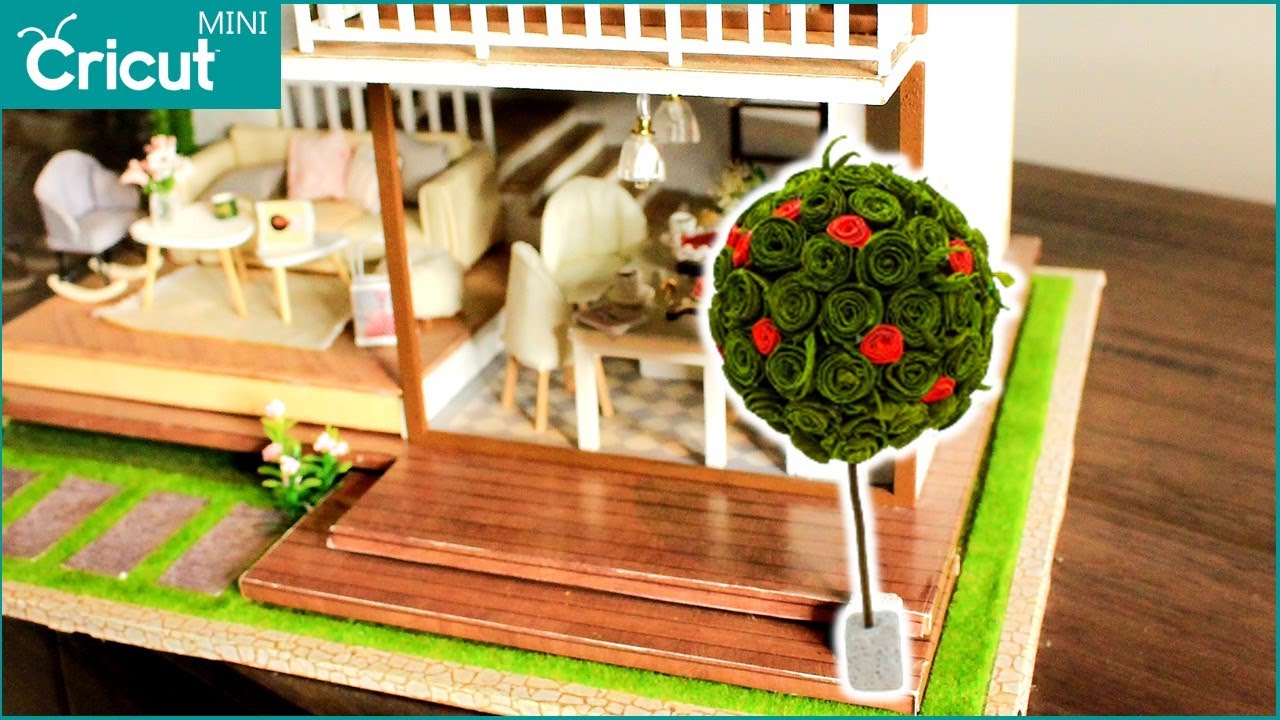 Miniature Rose Bush Tree | Cricut Mini Tutorial | Tiny Roses Plant | 1:12 & 1:6 Scale | Tutorial DIY