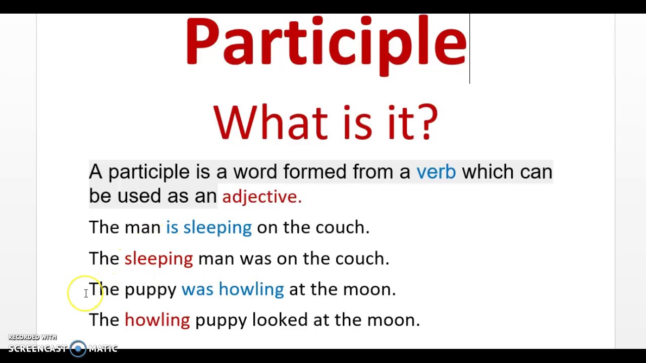 What Is Participle In English Grammar With Examples See Answer EN What Is Participle In English Grammar With Examples See Answer EN