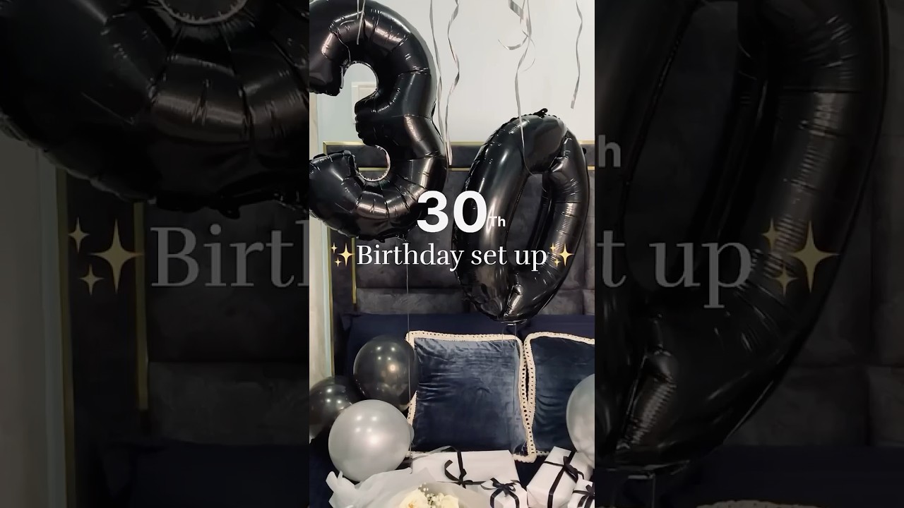 30th birthday setup ideas for him #30thbirthday #birthdaydecor #giftideas #birthday #giftsforhim