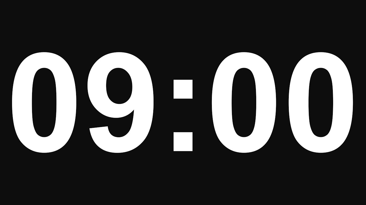 9 Minute Timer - No Alarm - 8K