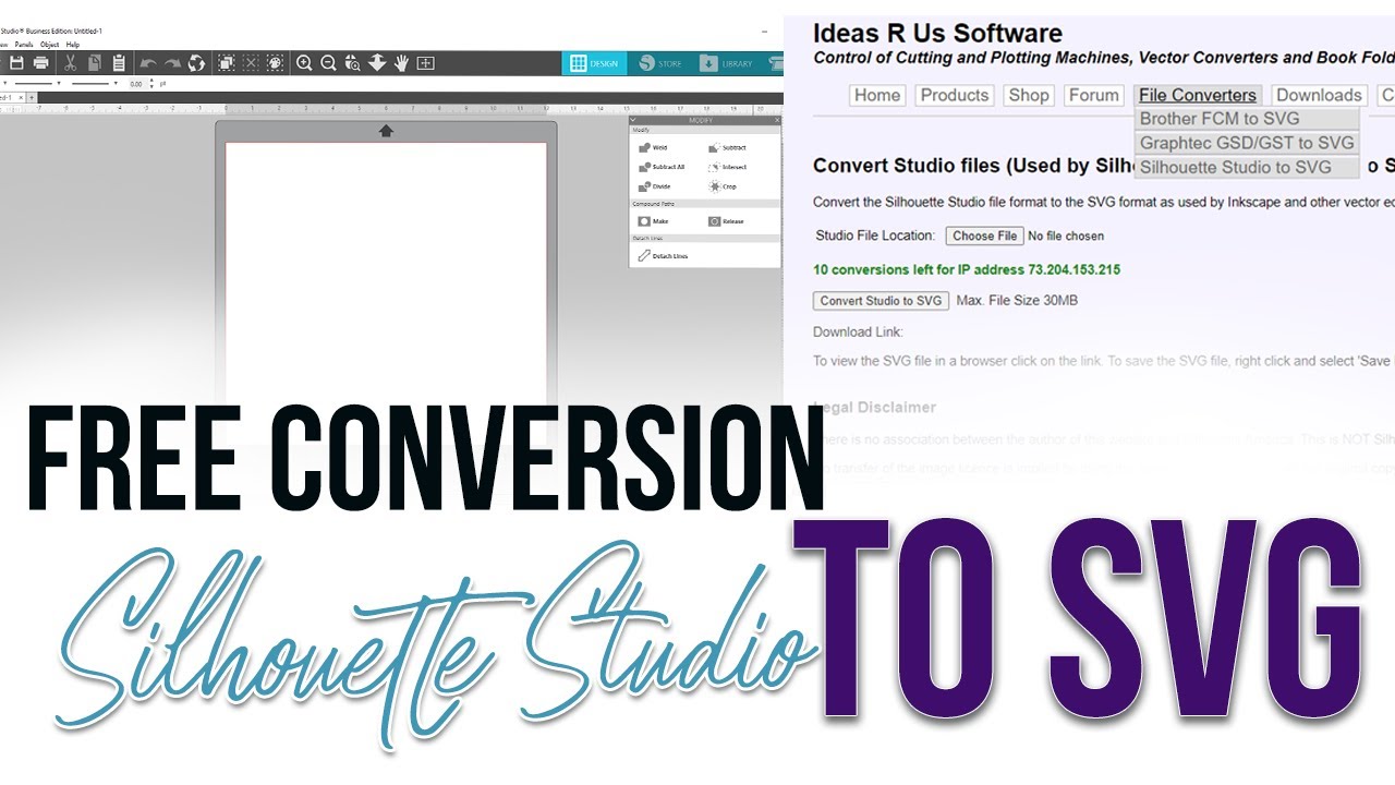 Convert Silhouette File to SVG for FREE!!!