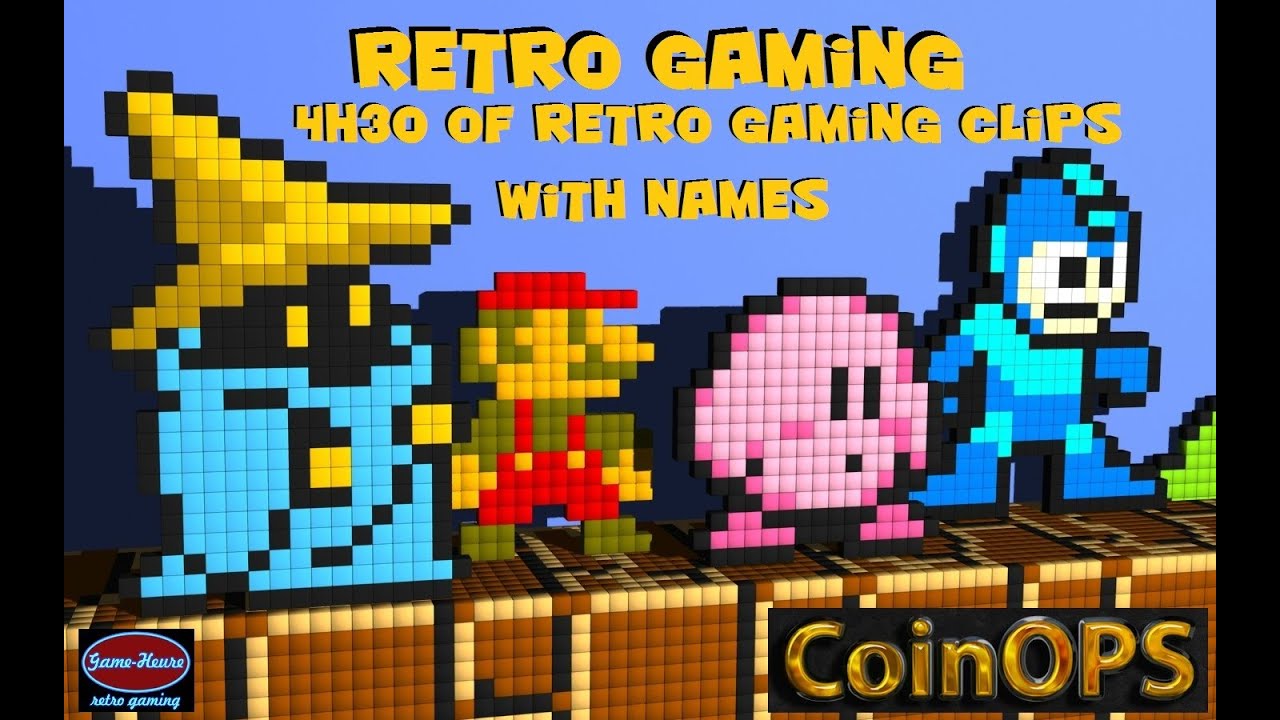 Retro video games Screensaver. 4H30 of HD video