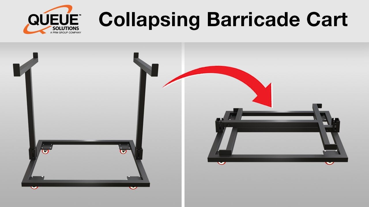 The New Collapsing Barricade Storage Cart | Queue Solutions