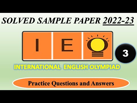 IEO | 2022-23 | CLASS 3 | International English Olympiad | Solved ...