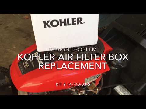 Kohler air filter box redesign replacement