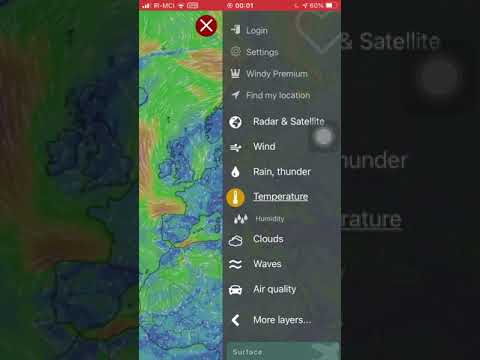 Windy app , IOS - Weather maps