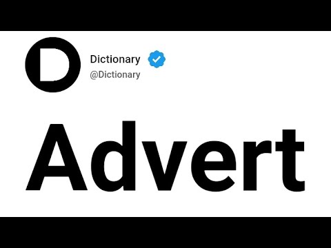 Advert Meaning In English