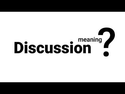 Discussion Meaning Definition | EWM-English Word Meaning