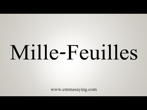 How To Say Mille-Feuilles