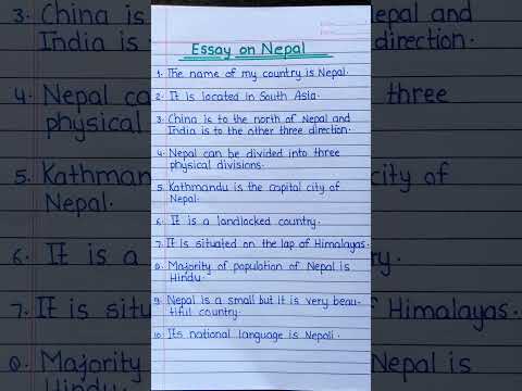 Essay on Nepal in English || 10 lines on Nepal ||#shorts#trending#nepalessay#essay#essayonnepal