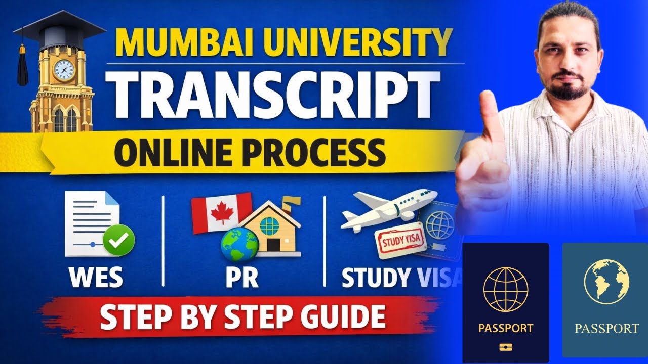 Step By Step Online Process of Mumbai University Transcript ! WES ! PR ! Study Visa #transcript