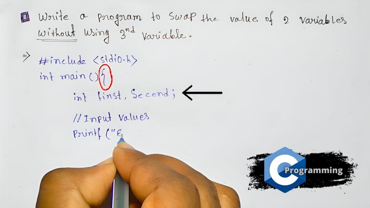 Swap 2 Variables in C Without Using a 3rd Variable – Easy Trick!