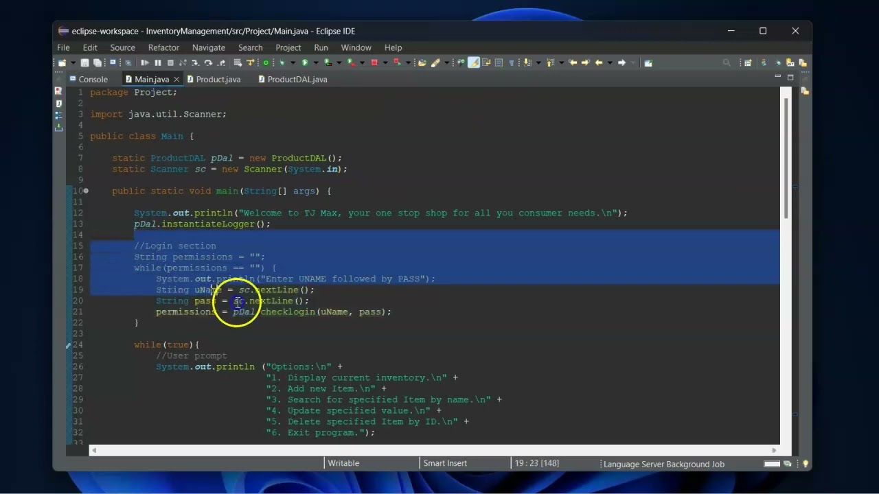 Simple Java Inventory Management System