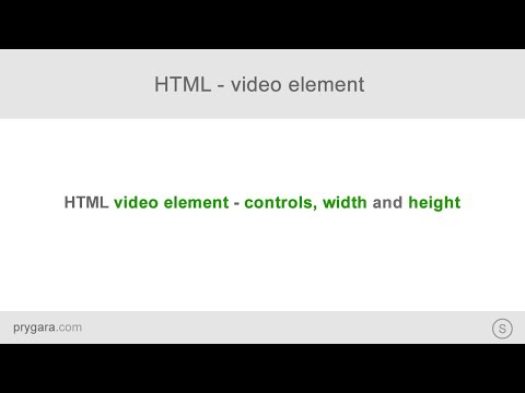HTML - how to embed video and add controls, width and height