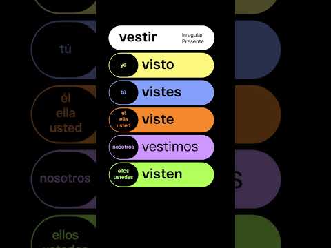 Vestir - to dress / language study communication in everyday / #Shorts #learning #study