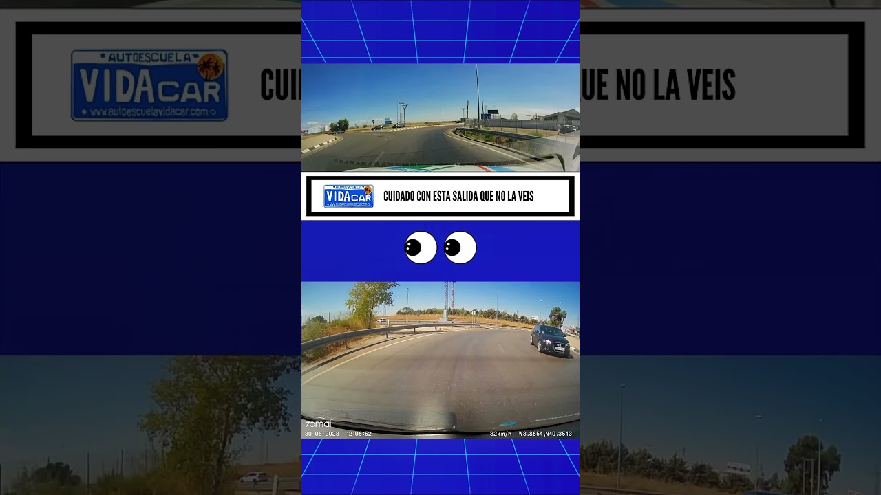 Cuidado con esta salida.  #autoescuela #conducir #examenpractico #manejar