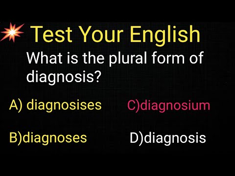 [0014]1000 English Grammar Test Practice Questions: Plural of Diagnosis||Plural for Diagnosis