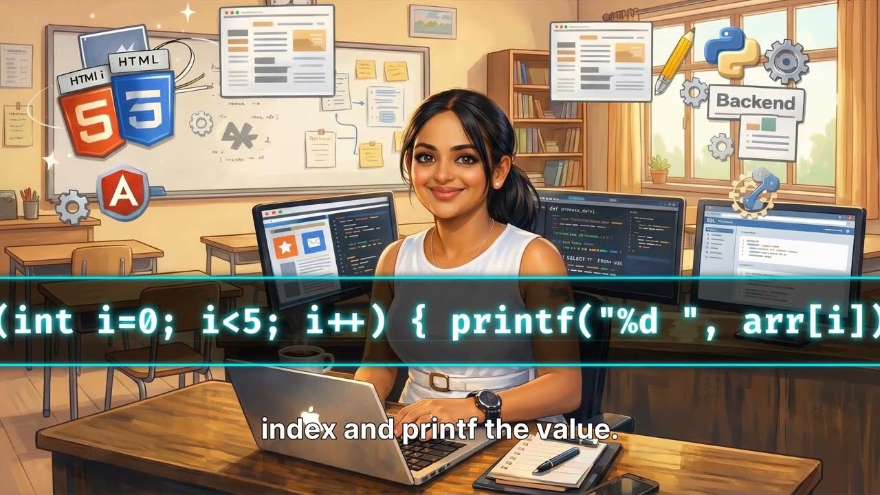 🔥 Array Input and Output in C Programming | Array Traversal Explained | Module 7 - Lesson 7.2